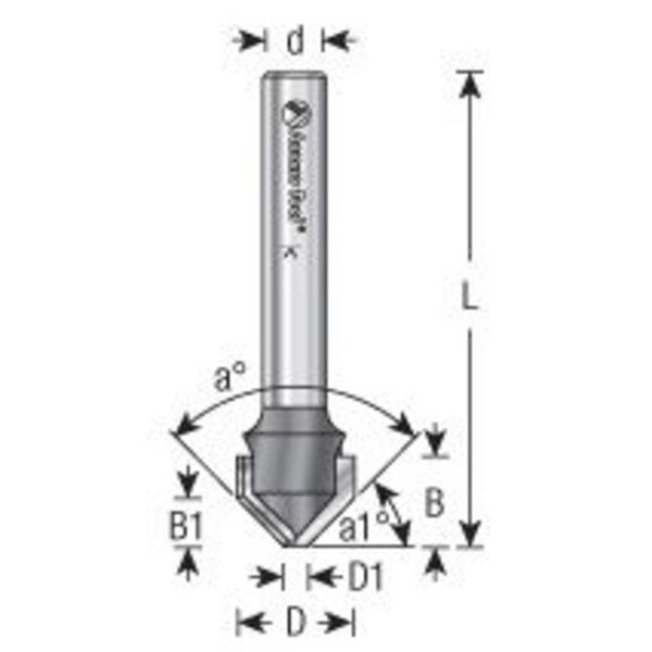 Amana Tool 45794 ACM Double Edge Folding V-Groove Bit | Cirlce Saw