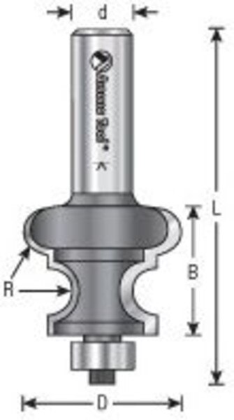 Amana Tool 54184 1" Matched Bead Router Bit | Cirlce Saw