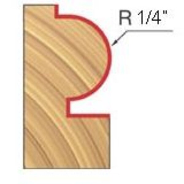 Freud 80-126 1/4" Radius Corner Beading Router Bit 1/2 Shank | Cirlce Saw