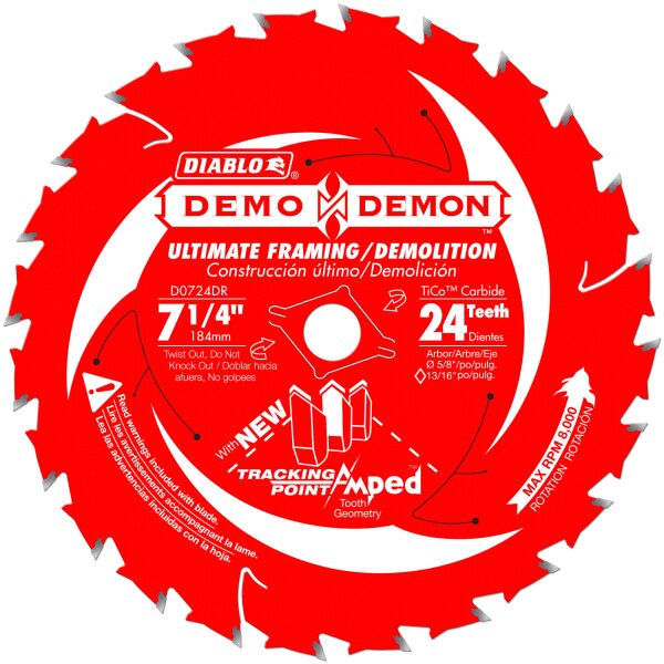 Diablo D0724DA Demo Demon Demolition Blade Blade | Cirlce Saw