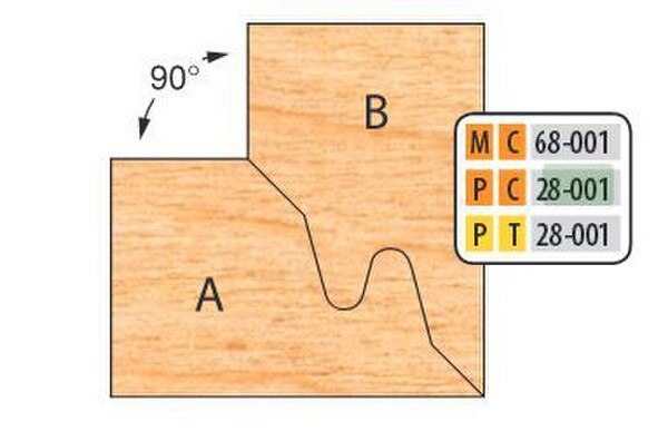 Item:PC-28-001, FREEBORN - PC-28-001 - CARBIDE LOCK MITER SET Shaper Cutter