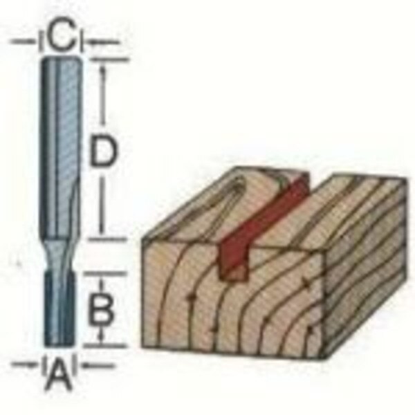 Porter Cable 43336 Straight Plunge Cutting Hss Bit 3/4 " Cut Width ...